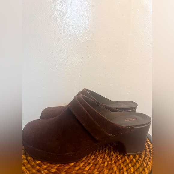 CROCS | Shoes | Crocs Brown Suede Clogs | Poshmark